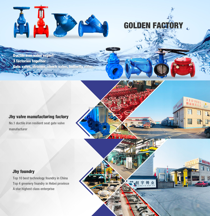 QT450 PN16 DI Valve cổng Ductile Iron Flanged Gate Valve DN300