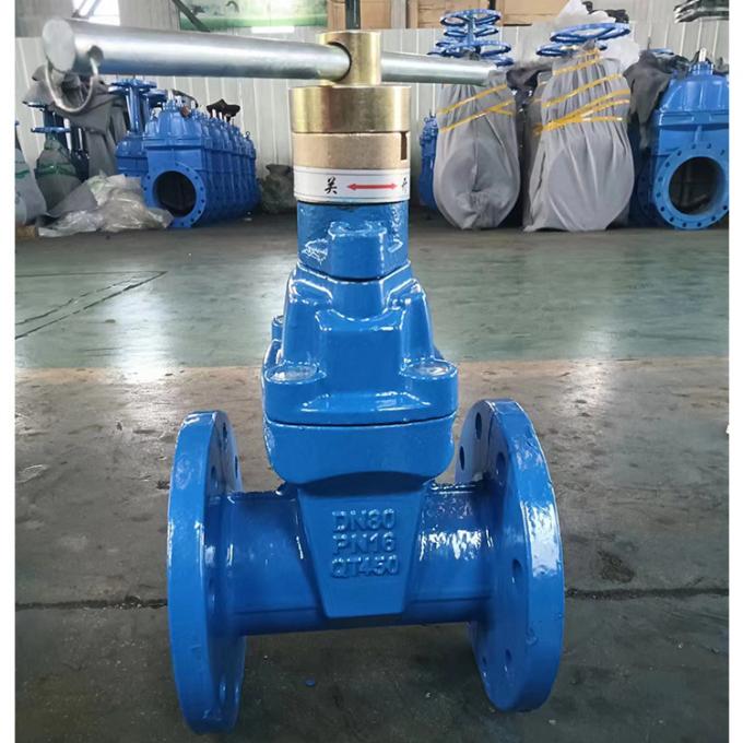 PN16 Locking Flange Gate Valve GGG40 GGG50 Resilient Seated Gate Valve