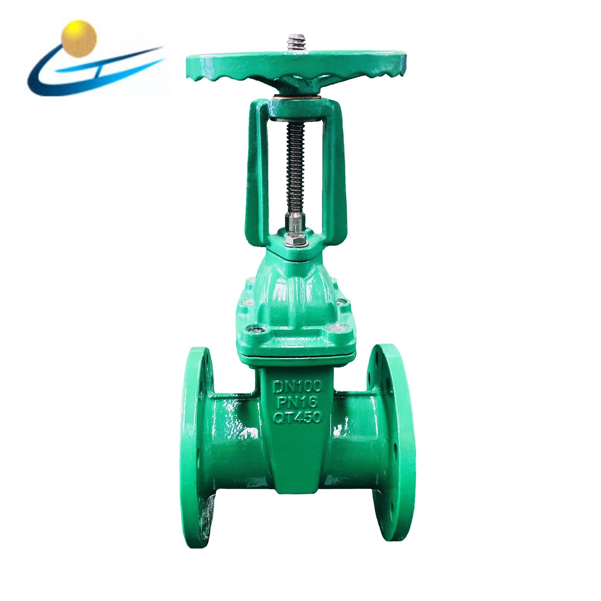 Green Soft Seal Gate Valve 2 Inch DN50 Ductile Iron Valve