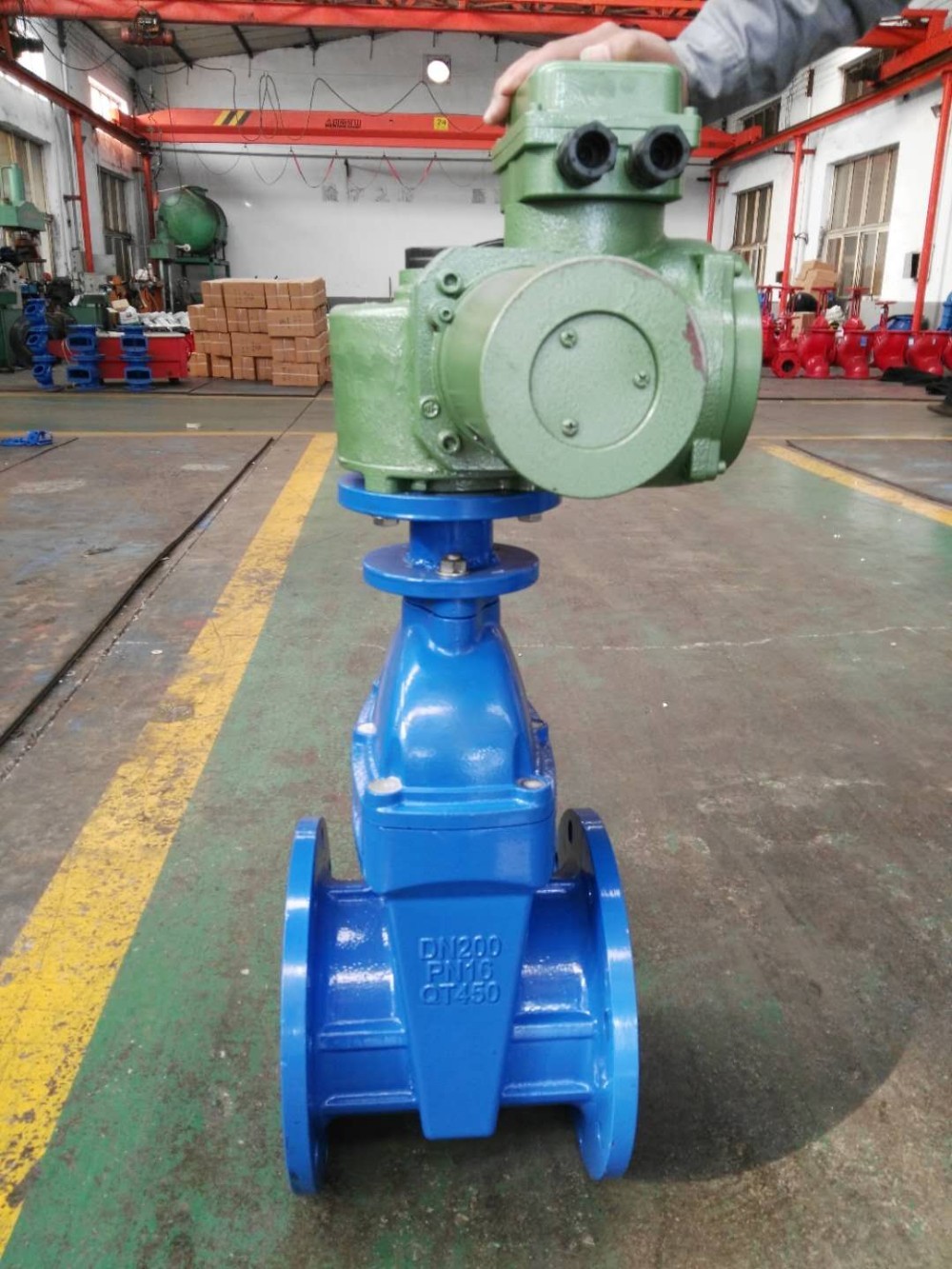 Soft Seal Electric Gate Valve GGG50 DN600 Gate Valve Blue